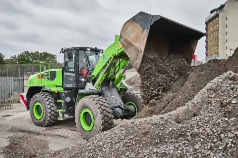 European first as all electric loading shovel comes to London